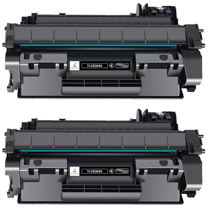 2x HP CE505X Compatible Toner Cartridges – Ink Hub