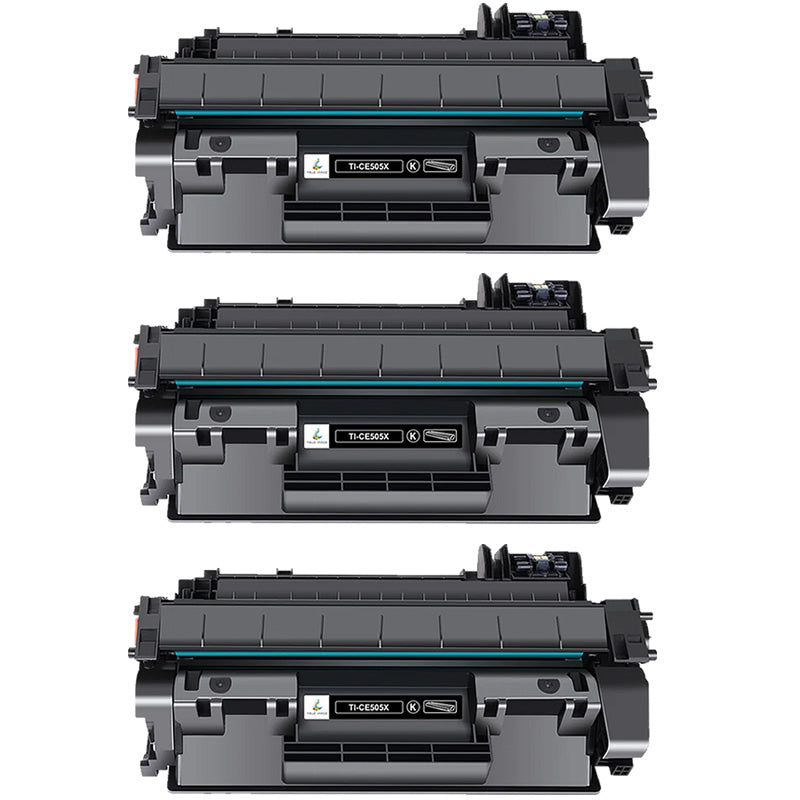 3x Hp Ce505x Compatible Toner Cartridges Ink Hub